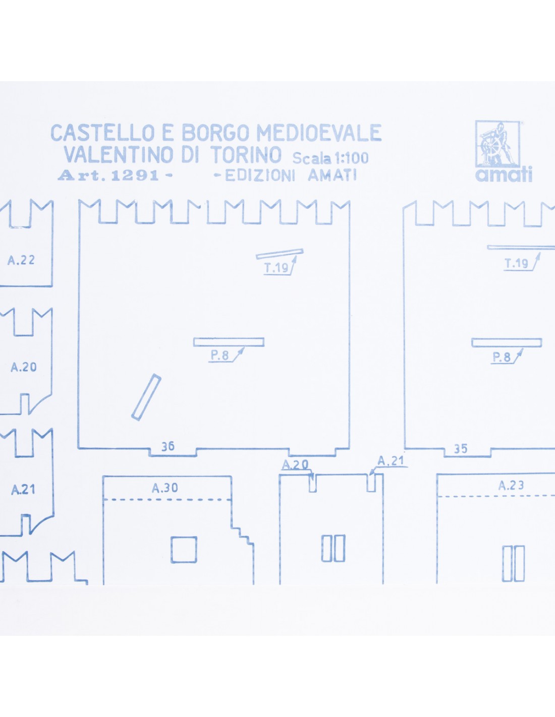 Amati Model - Plan medieval del castillo - Planos de construccion