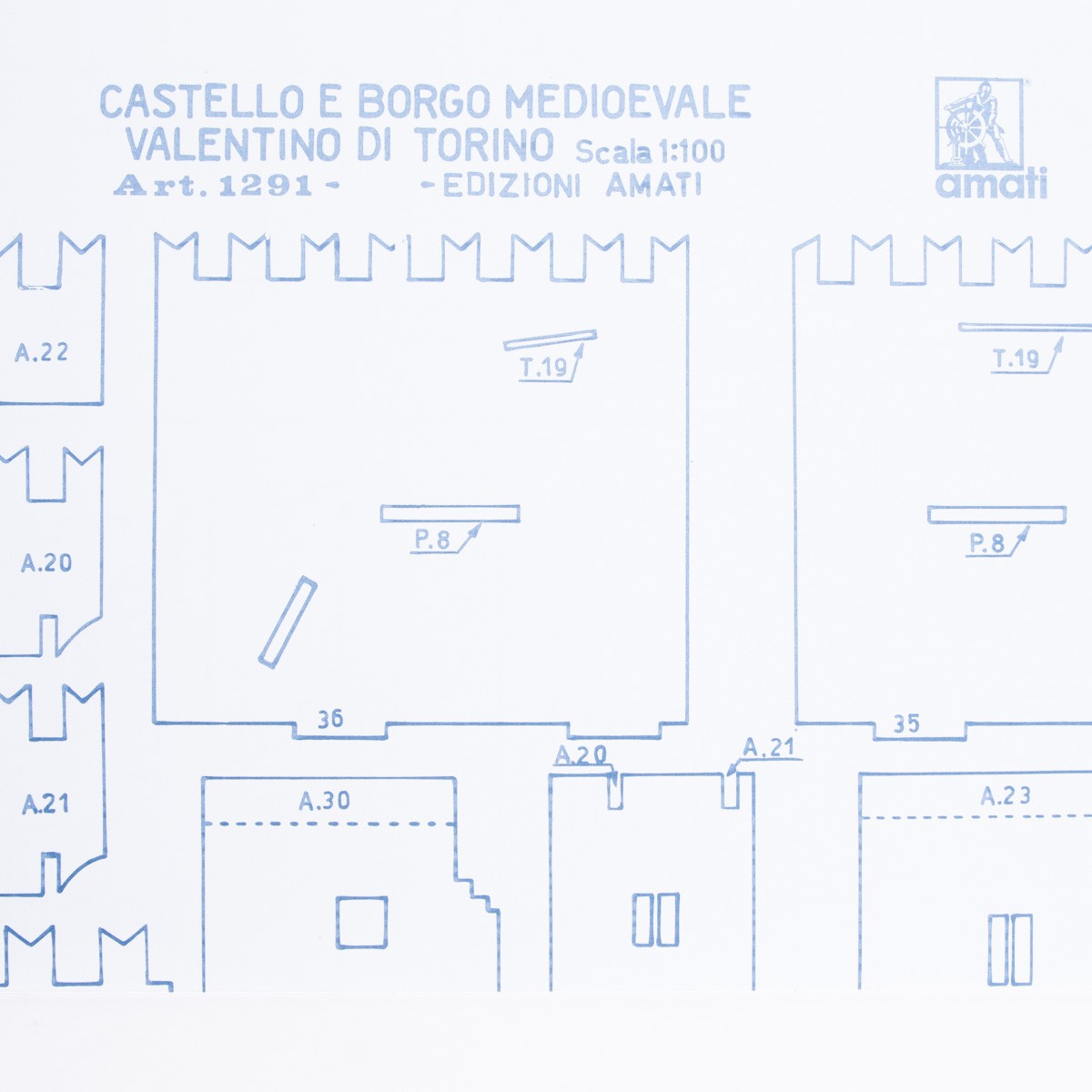 Amati Model - Plan medieval del castillo - Planos de construccion