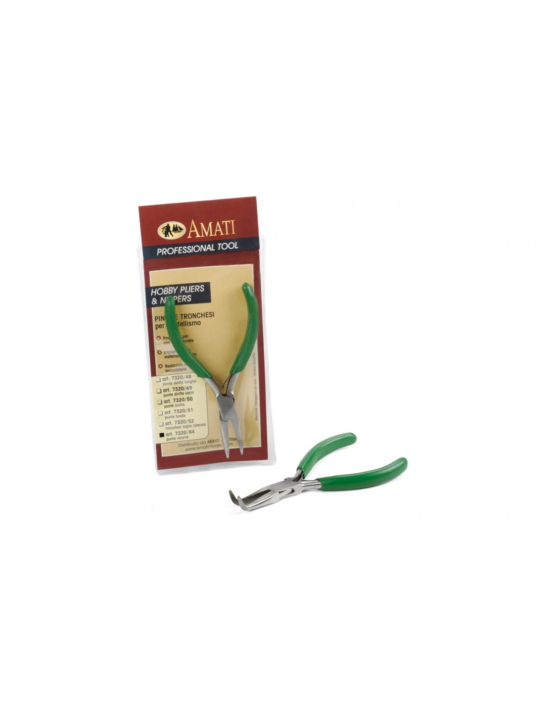 Amati Model - Pinzas de punta curva - Herramientas para el modelado