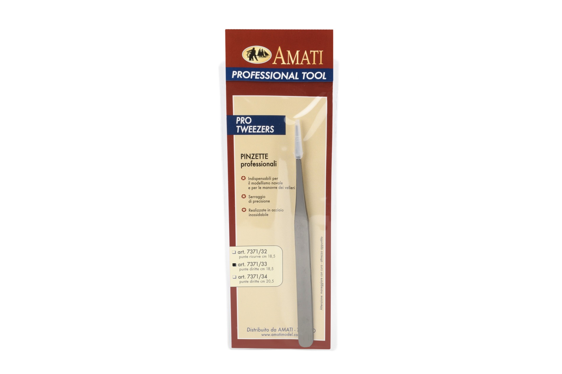 Amati Model - Pro tweezers straight nose - Tools for modeling