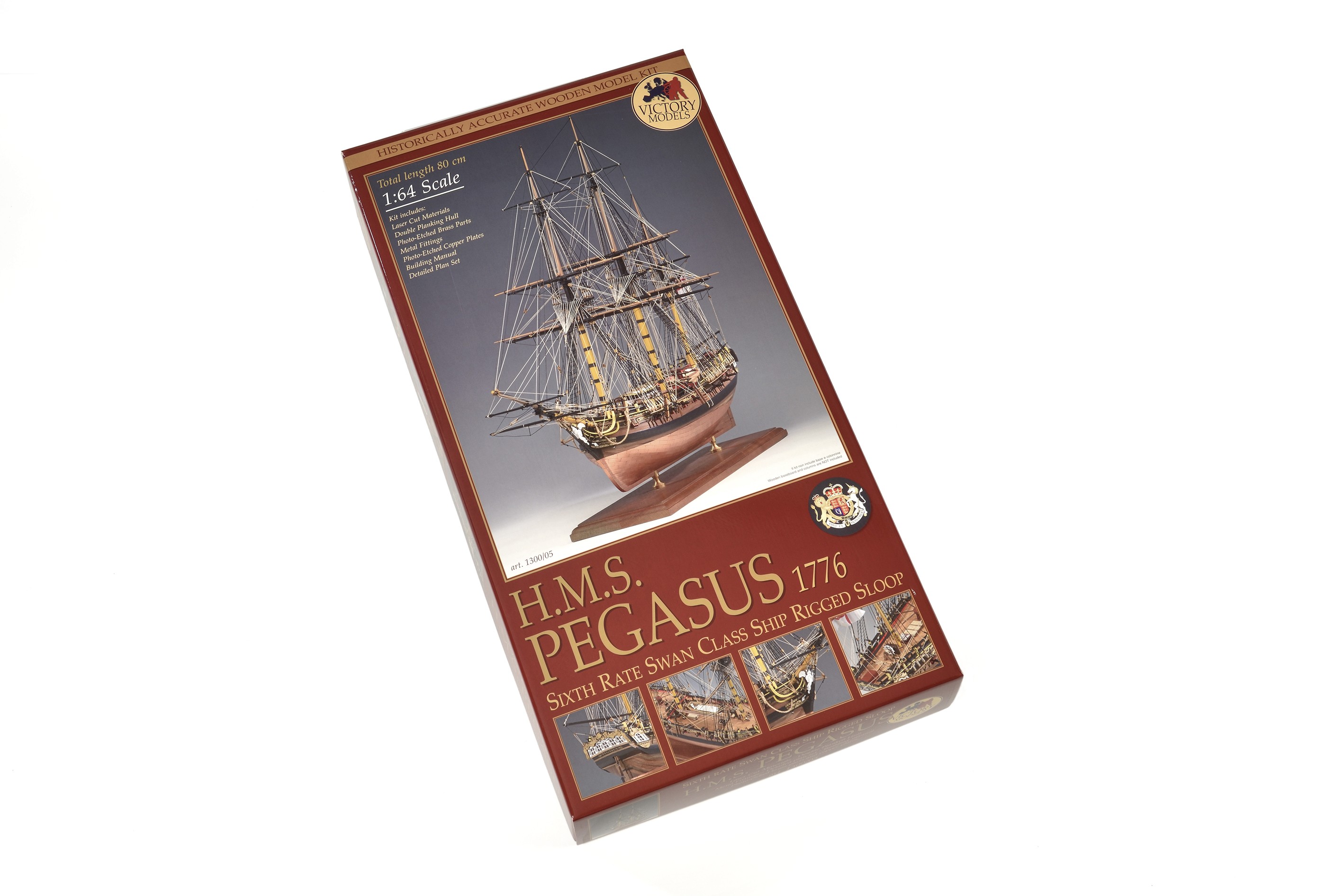H.M.S. Pegasus: Kit de montaje en madera 1:64 - Amati Model