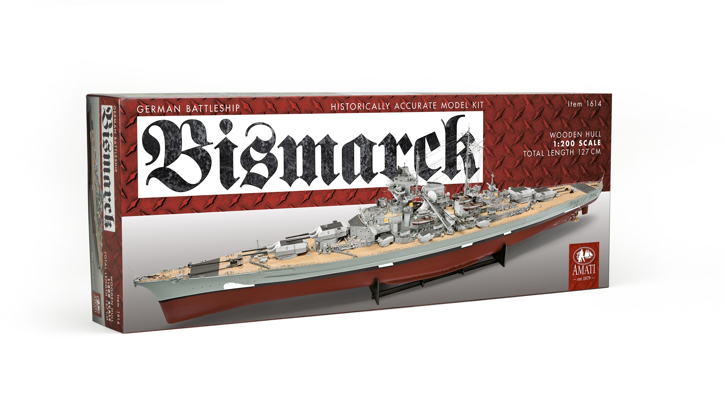 Bismarck Battleship Wooden Model Kit (1:200) - Amati Model