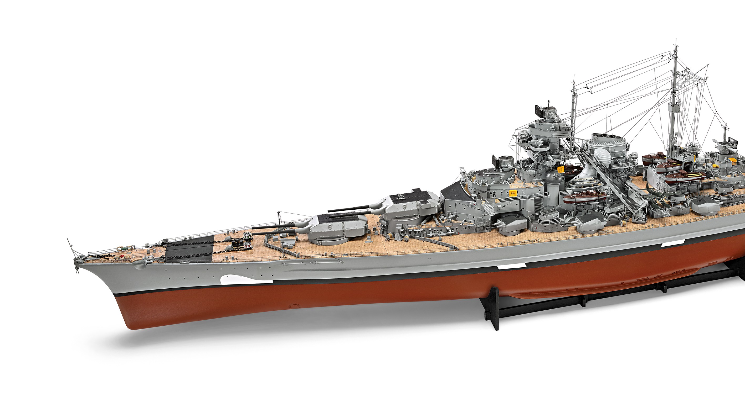 Bismarck Battleship Wooden Model Kit (1:200) - Amati Model