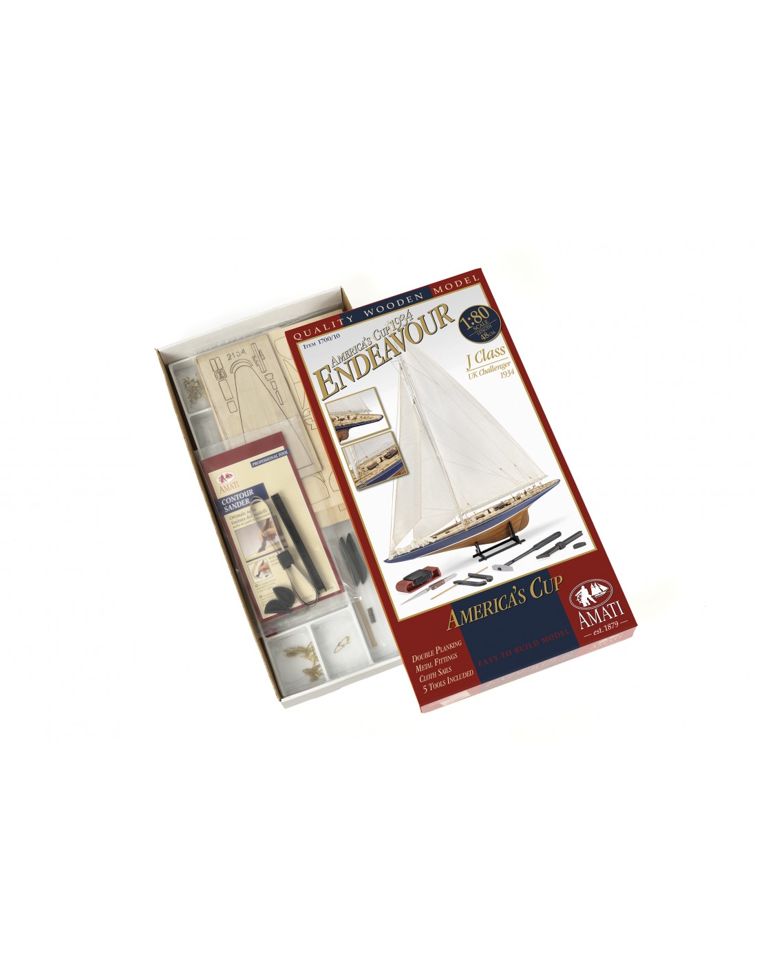 Amati Model - Kit Endeavour en madera con 5 herramientas - America'...