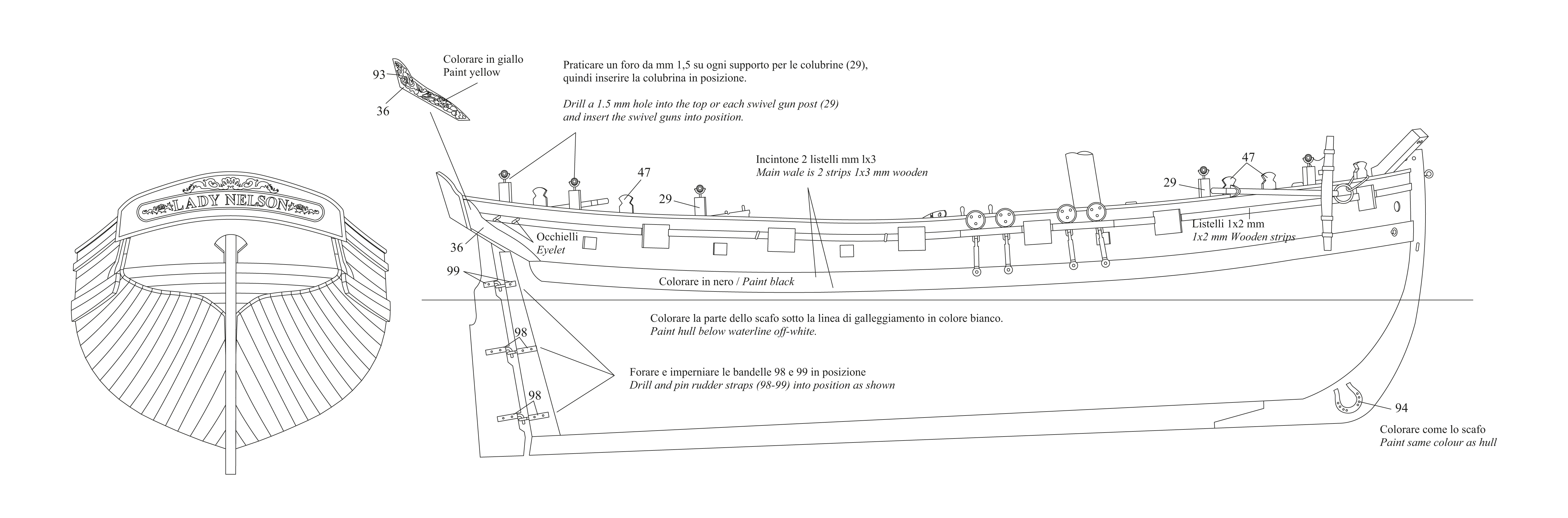 HM Cutter Lady Nelson | 1:64 Wooden Model - Amati Model